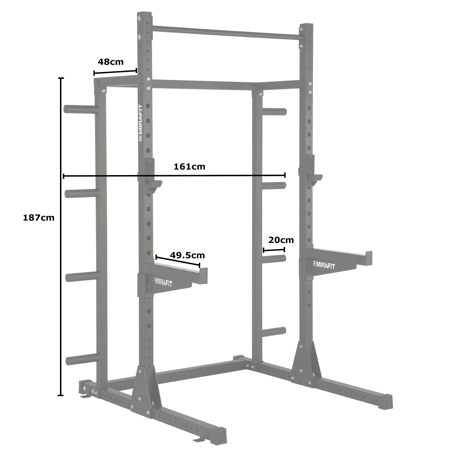 M210 Half Power Rack | Mirafit